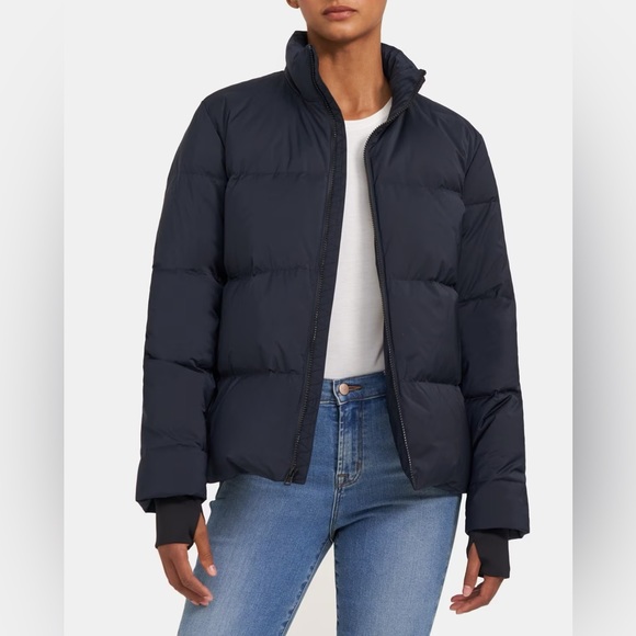 Theory | Jackets & Coats | Theory Stand Collar Puffer Coat In City Poly ...